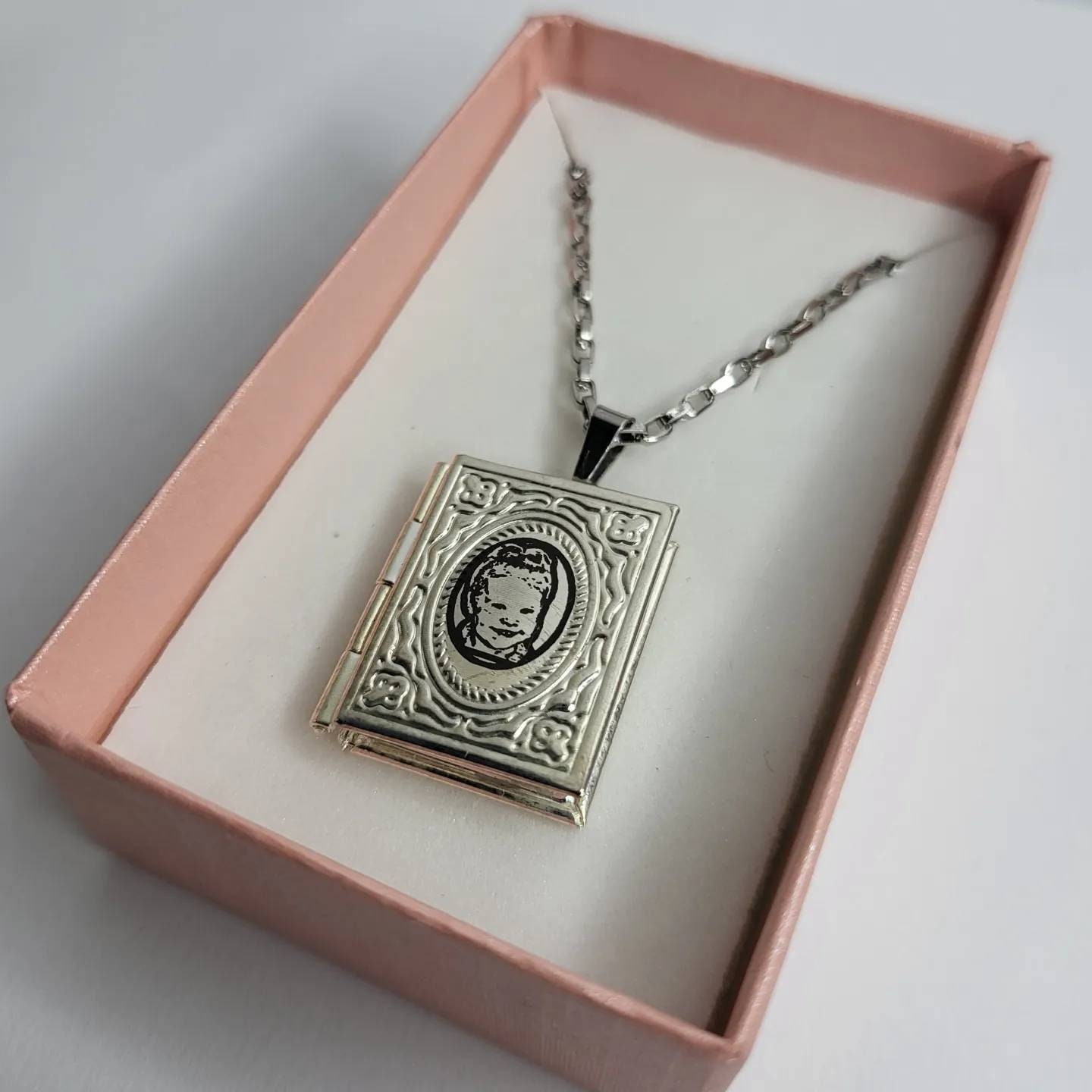 Engraved Book Photo Locket/personalised Rectangular Picture - Etsy