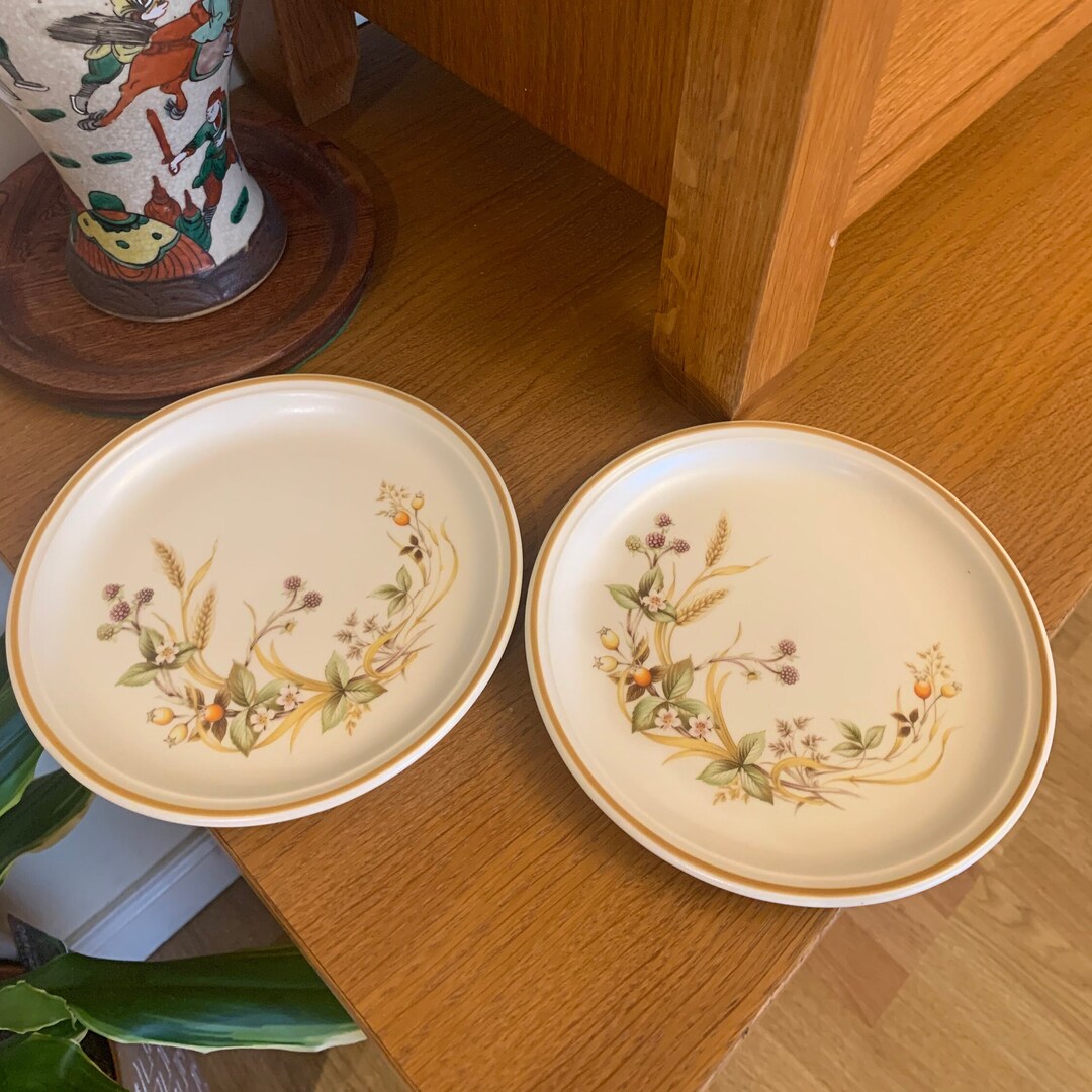Vintage Marks and Spencer Harvest Side Plates - Etsy