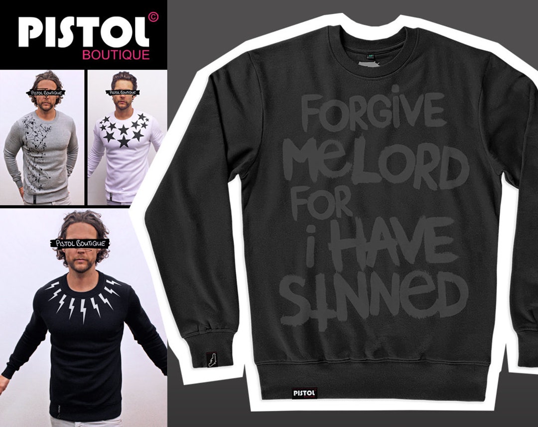 Pistol Boutique Men's Black "forgive Me Lord for I Have Sinned ...
