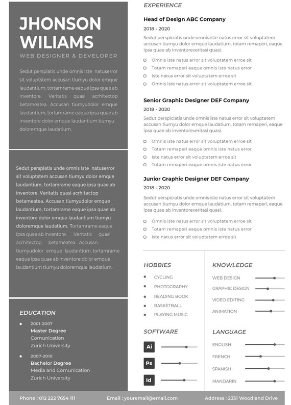 Creative Resume Template Template for Adobe Acrobat | Etsy