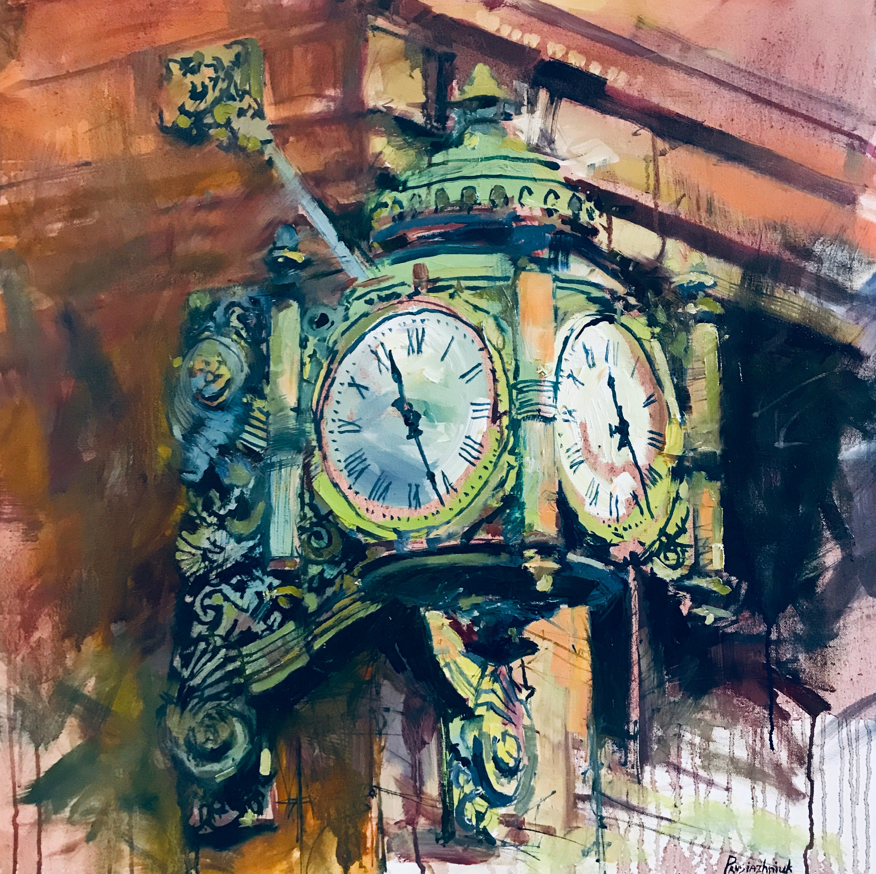 Marshall Field Clock, Chicago Architecture - Etsy