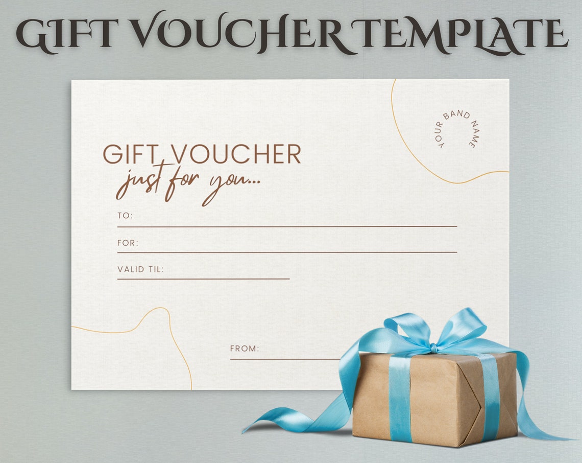 Editable Gift Voucher Template Gift Card Voucher Gift - Etsy Canada