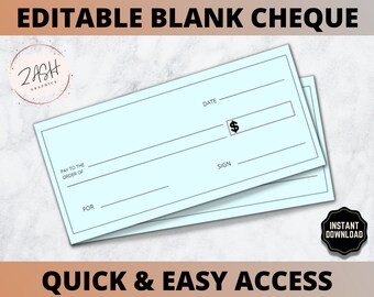 Blank Cheque Template Editable Bank Check Printable Check | lupon.gov.ph