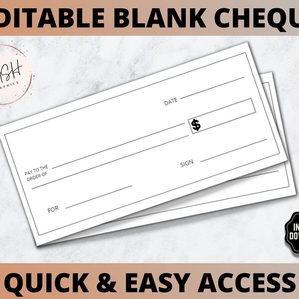 Fake Check Printable - Etsy