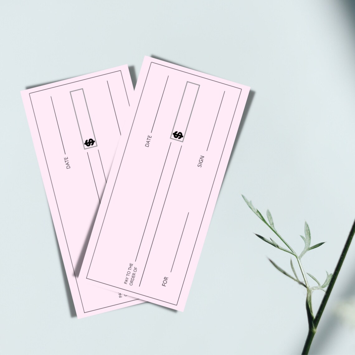 Blank Check Template Editable Cheque Printable Bank Cheque - Etsy Canada