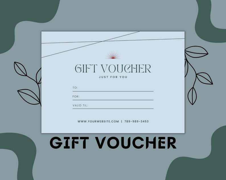 Editable Gift Voucher Template Gift Card Voucher Gift - Etsy Australia