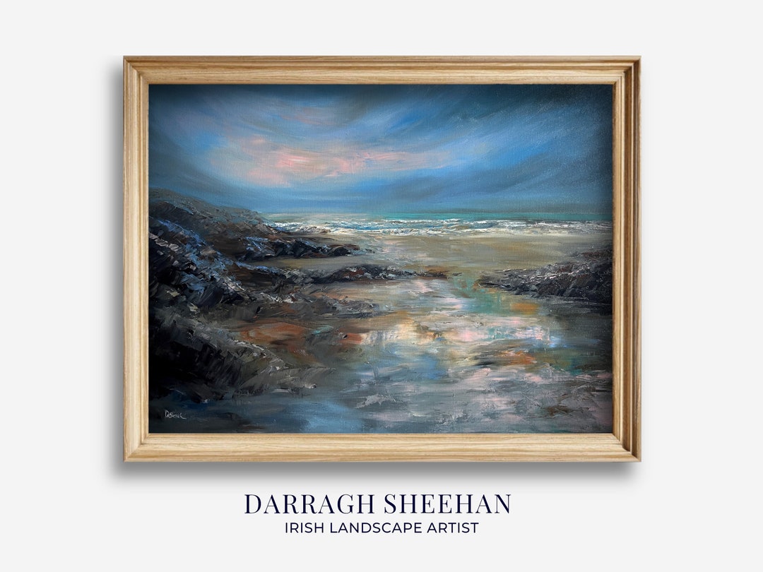 Beautiful Seascape Oil Painting Fine Art Print Signed Artist Darragh ...