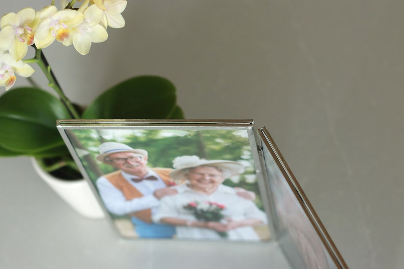 Hand Soldered Hinged Table Top Frame - Silver Frame - Home Decor Frames ...