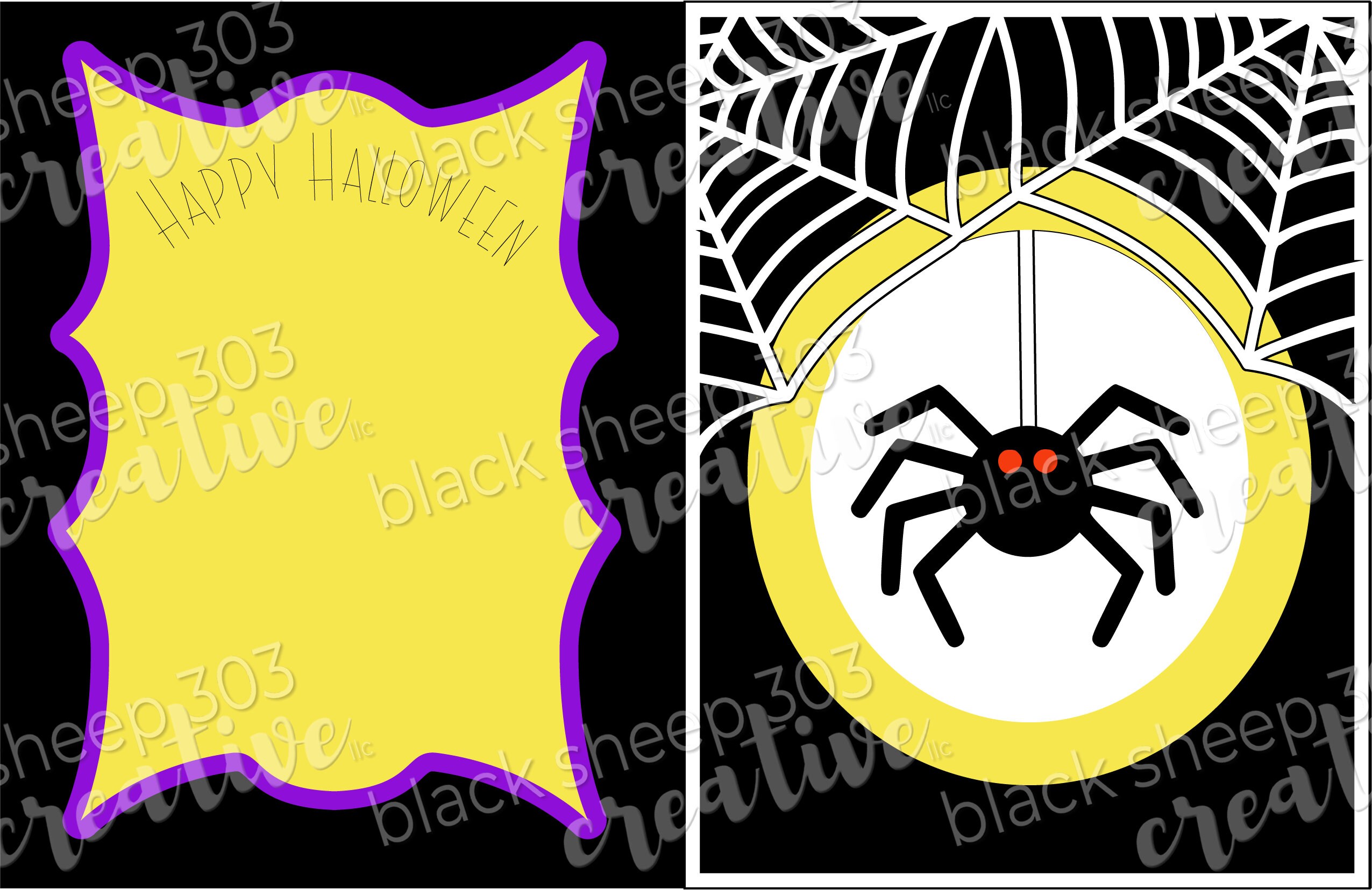 Spider Spinner Halloween Card SVG Digital Design for Cricut, Scanncut ...