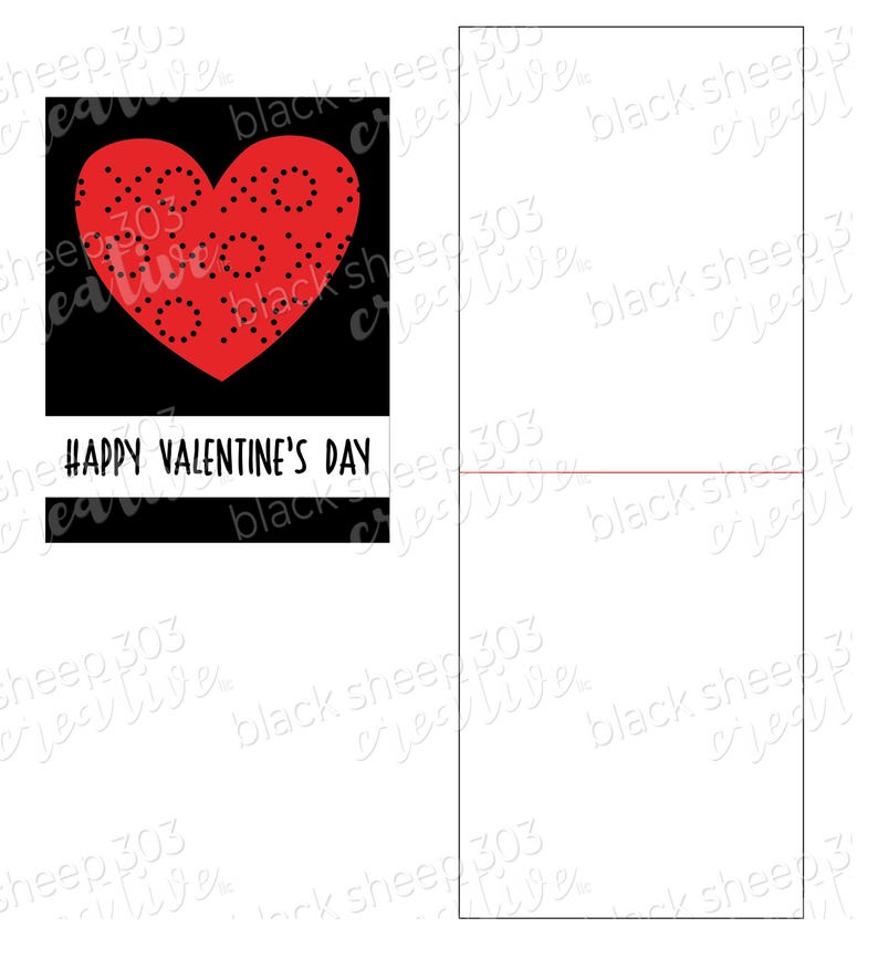 Xs & Os Sewn Heart Card SVG Template: Cricut, Silhouette (digital ...