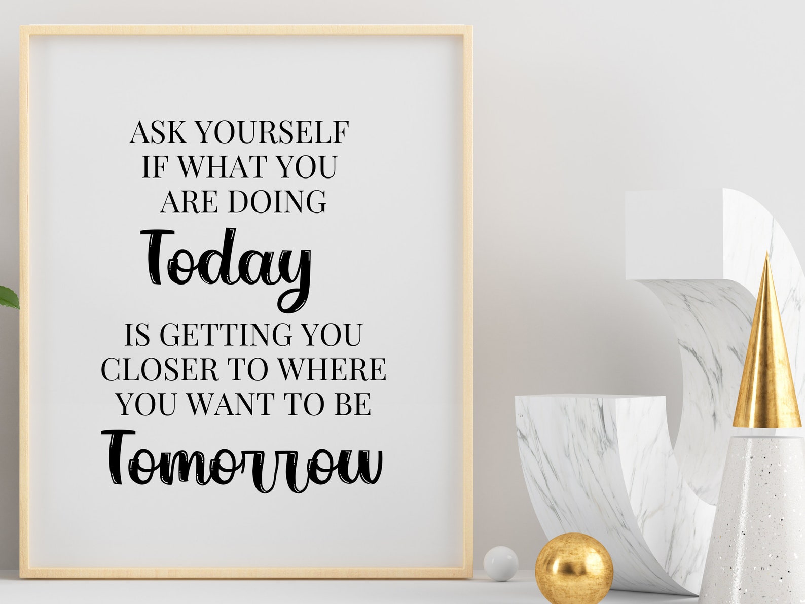 Ask Yourself Printable Wall Art, Quote Print, Inspirational Quotes ...