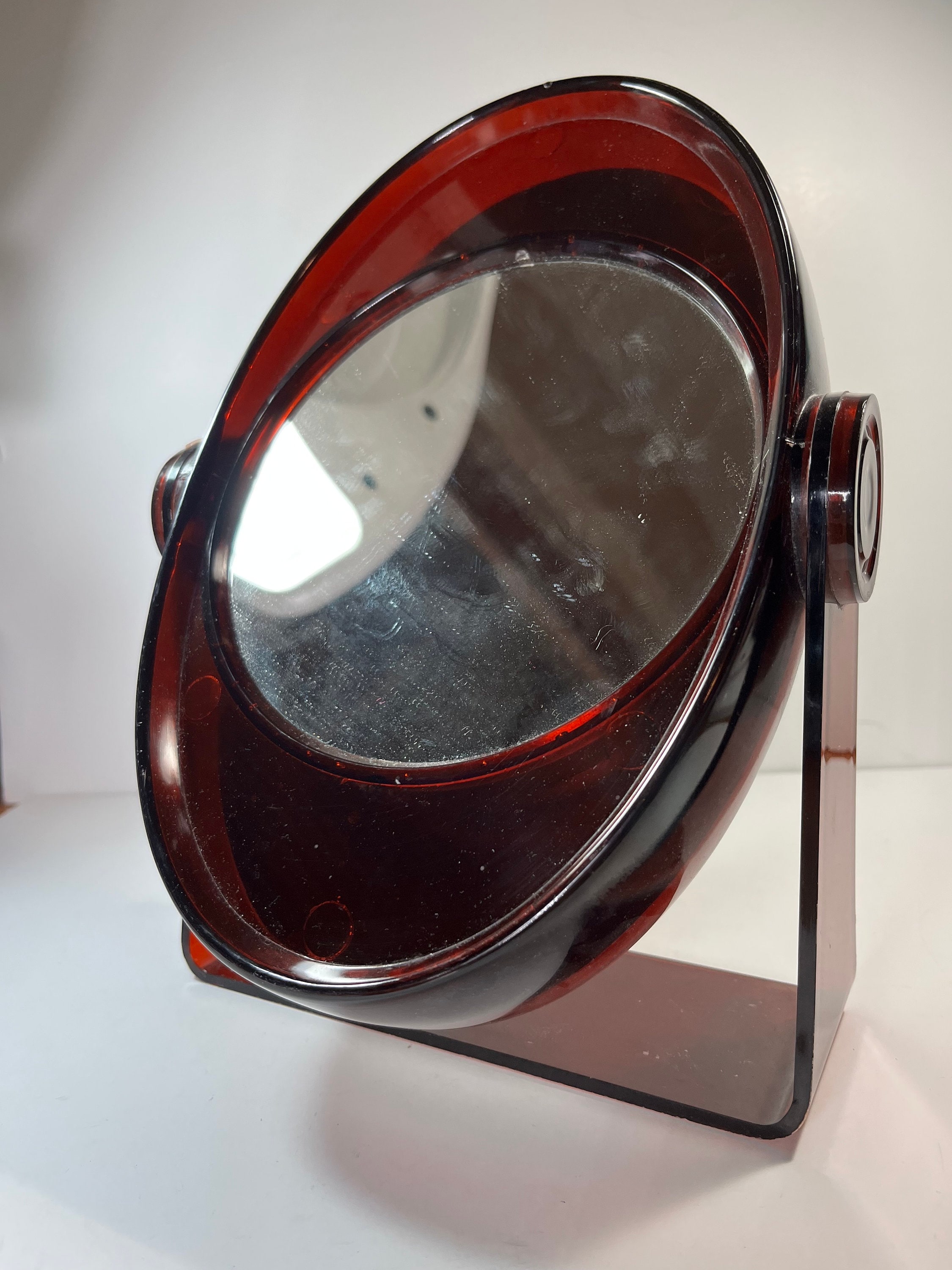 VTG 60S/70S FREESTANDING/ Wall Mount SWIVELING Vanity Mirror Brown ...