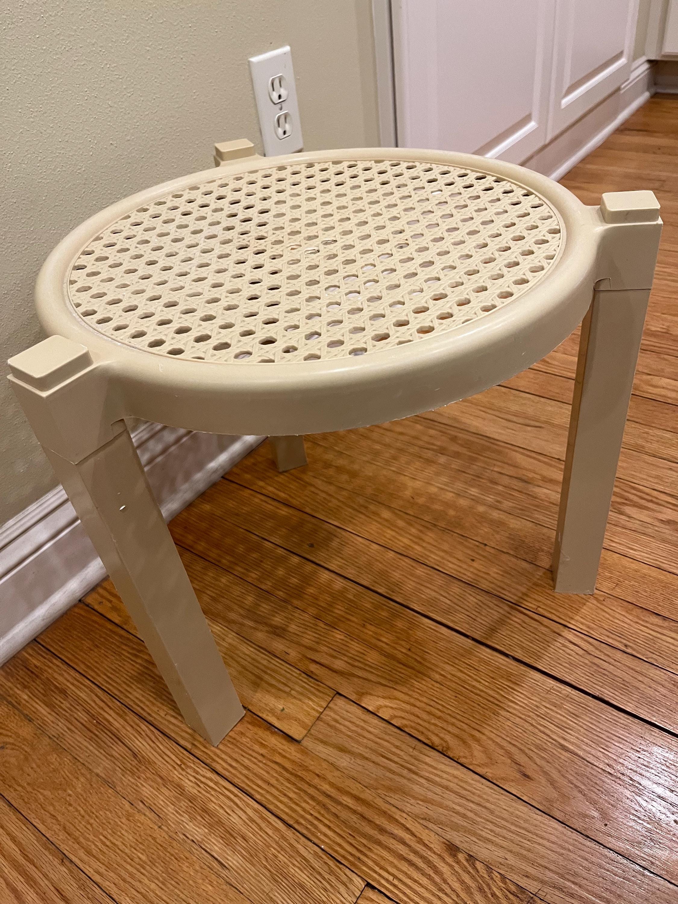 Vintage Stacking Plastic Plant Stands Beige Removable Legs Woven Top - Etsy