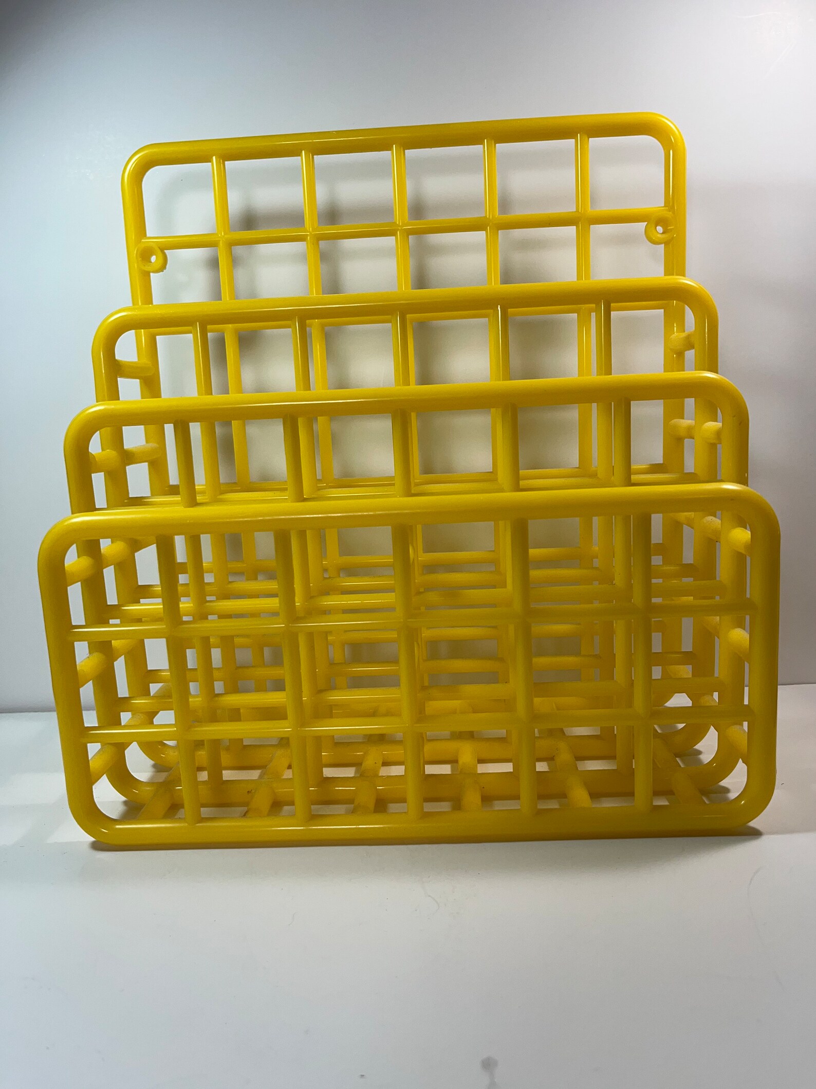 1980's Yellow Yaffa Desk Catch All Storage Organizer Wall Mount/free ...