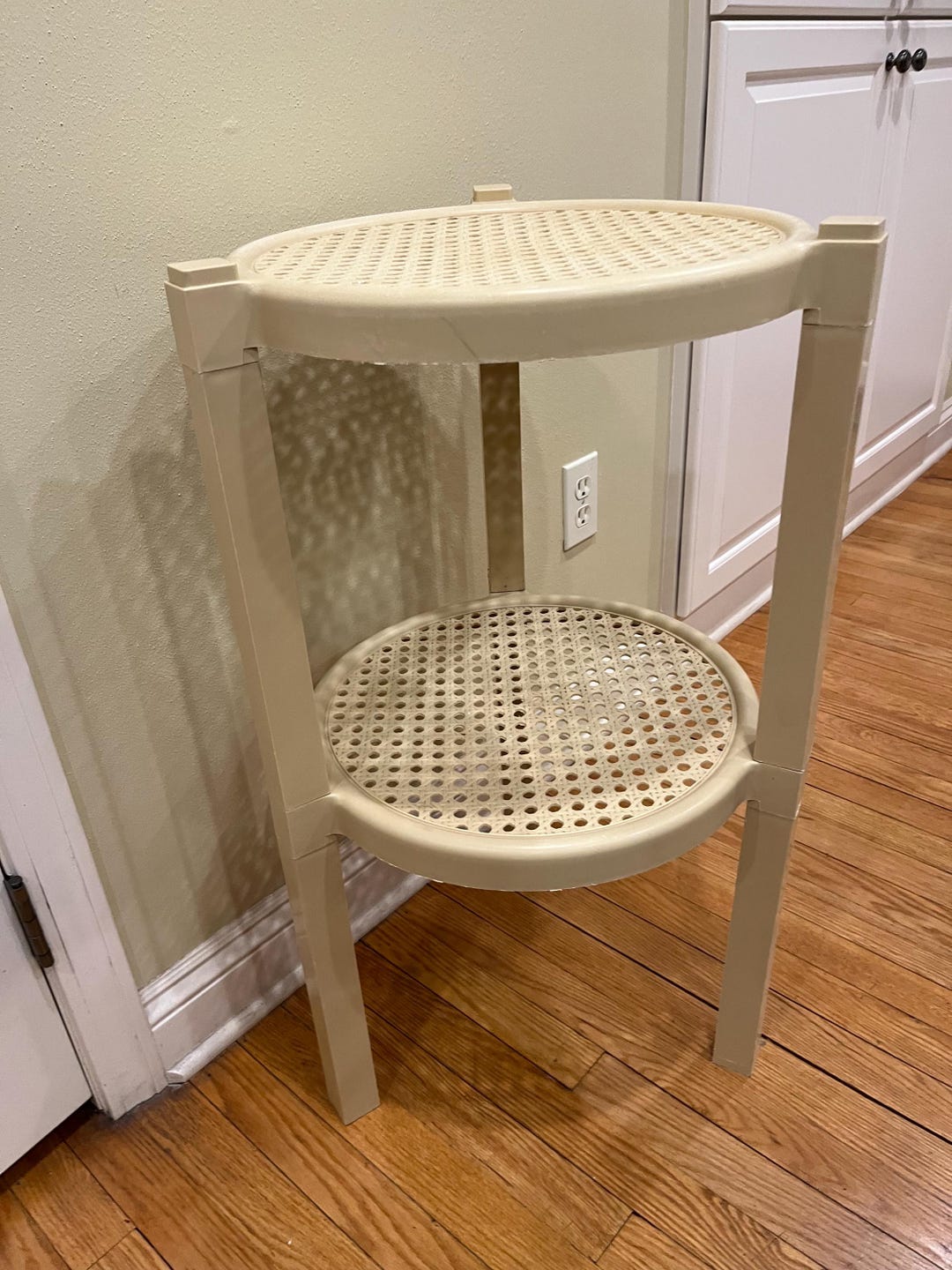 Vintage Stacking Plastic Plant Stands Beige Removable Legs Woven Top - Etsy