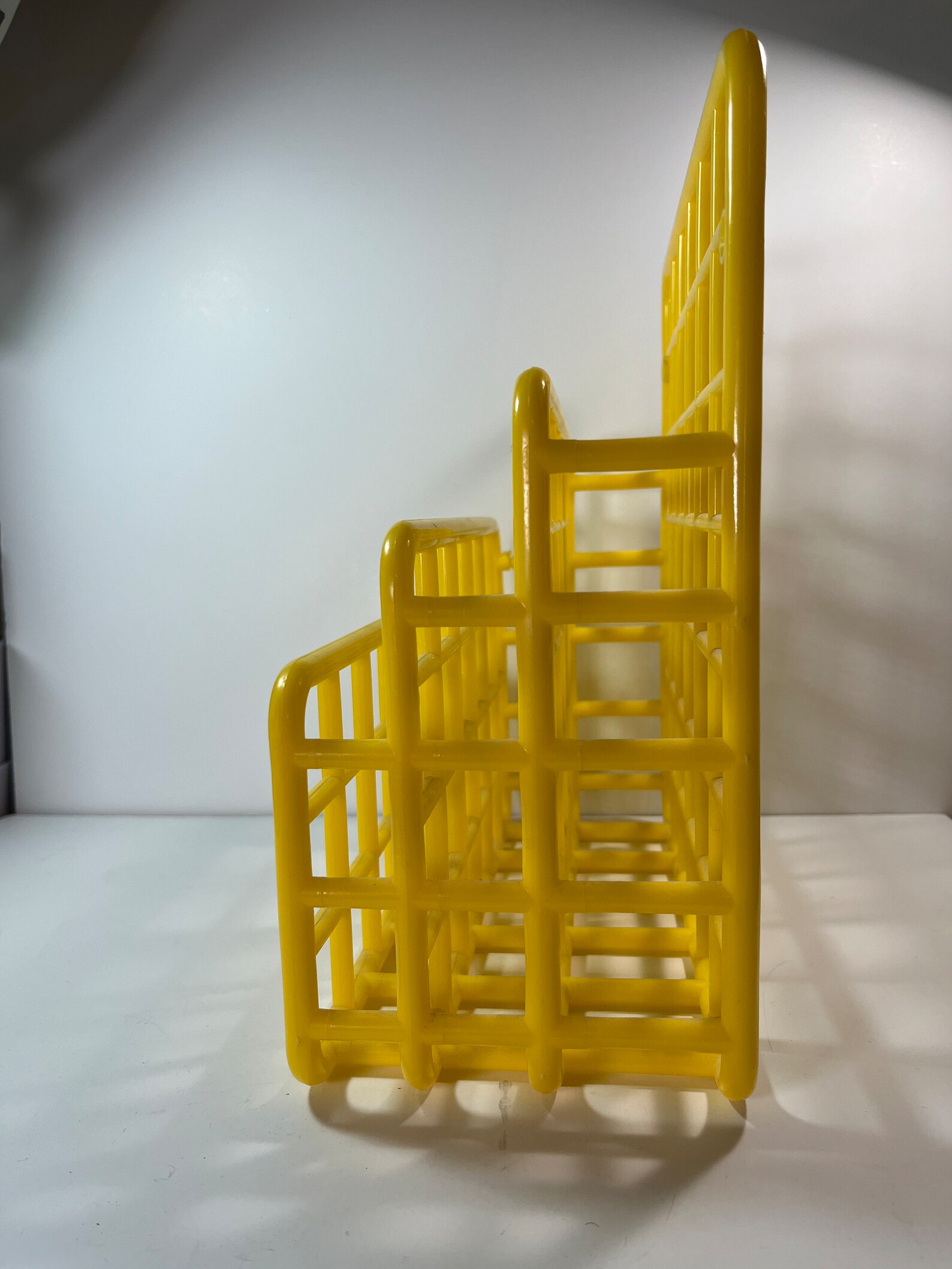 1980's Yellow Yaffa Desk Catch All Storage Organizer Wall Mount/free ...