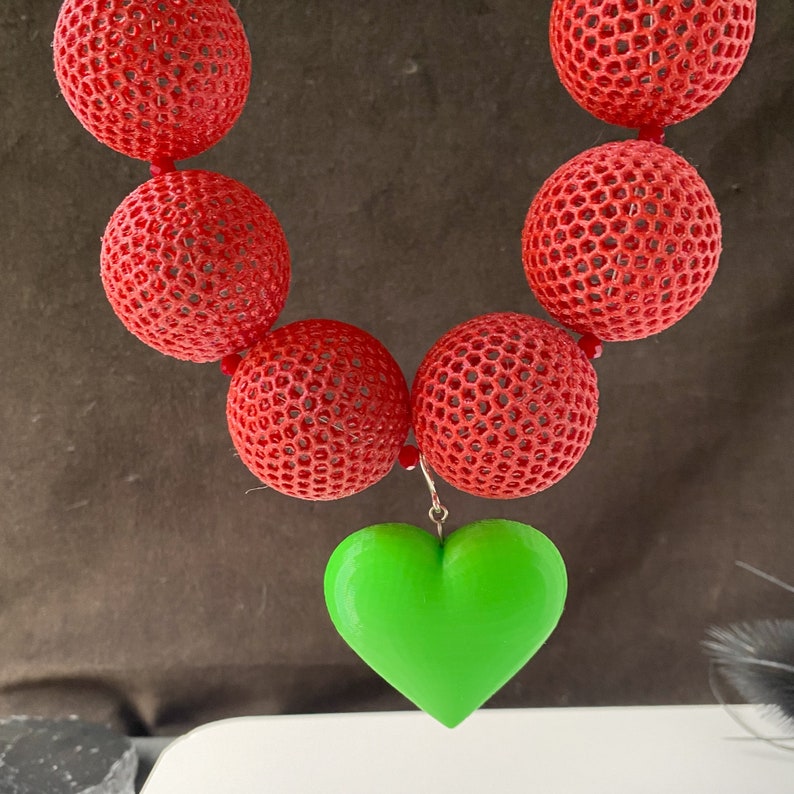 Statement Iris Apfel Necklace, Green Alex Heart Maximalist Jewelry ...