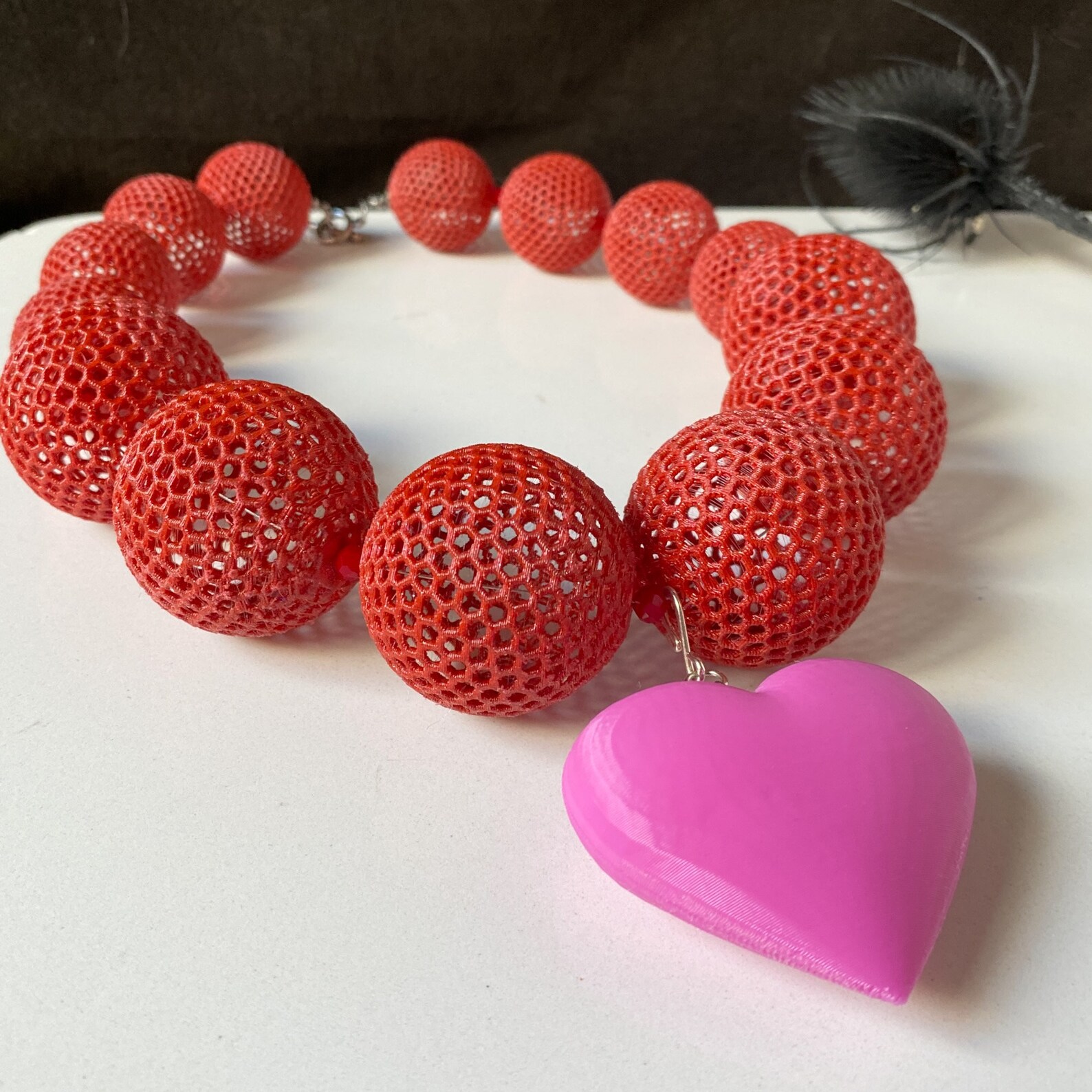 Statement Iris Apfel Necklace, Green Alex Heart Maximalist Jewelry ...