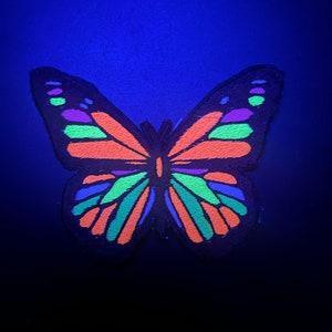 Neon Beautiful Butterfly- Iron-on Patch - Etsy