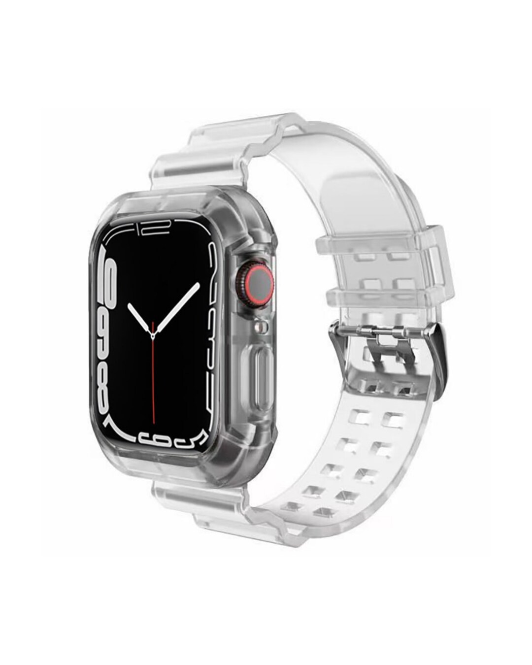 Transparent Silicone Apple Watch Strap & Case, for Series 6, SE, 5, 4 ...