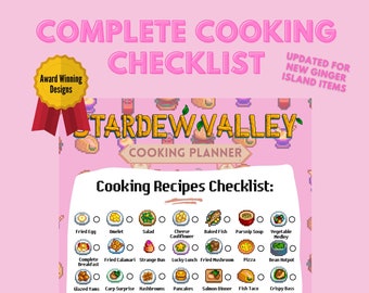 Complete Cooking Checklist Digital Download PDF Print - Etsy