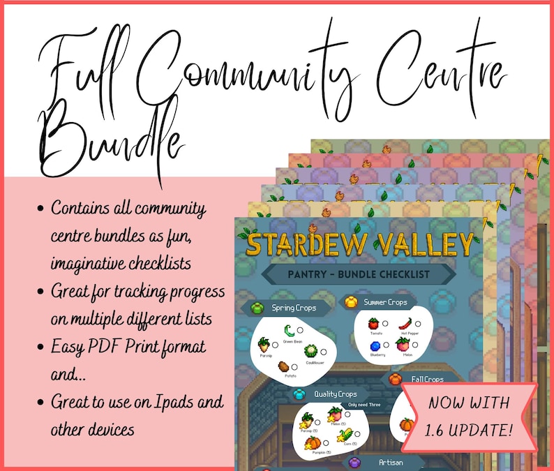 Full Community Bundle Checklist Bundle | Digital Download | PDF Print ...