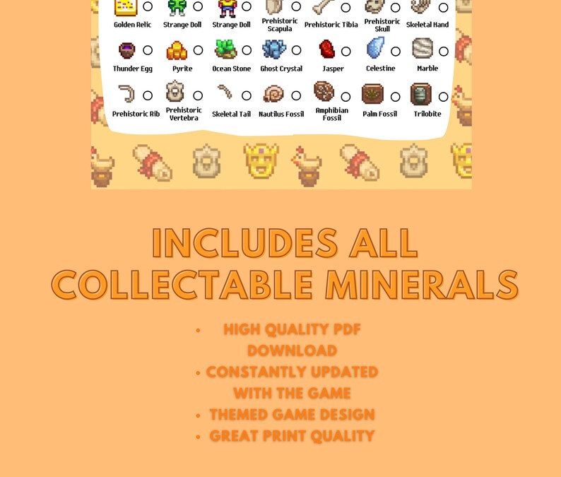 All Artifacts Checklist Digital Download PDF Print - Etsy
