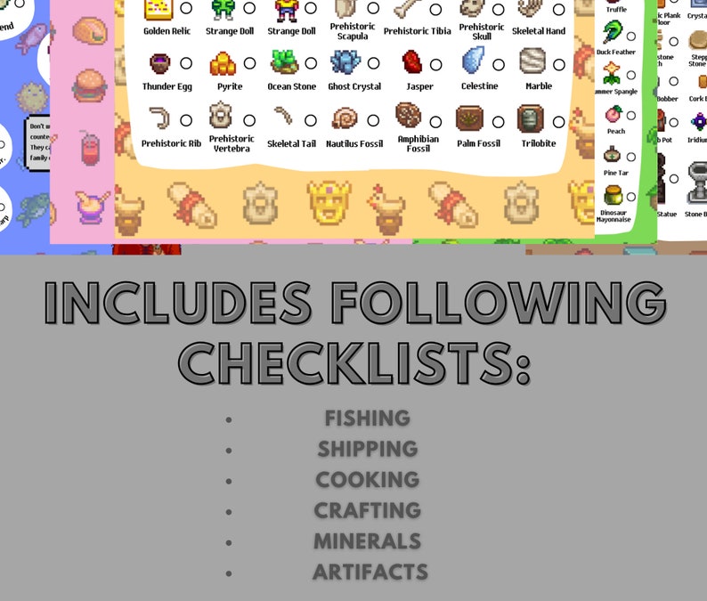 Full Checklist Bundle Digital Download PDF Print - Etsy