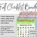 Full Checklist Bundle | Digital Download | PDF Print - Etsy