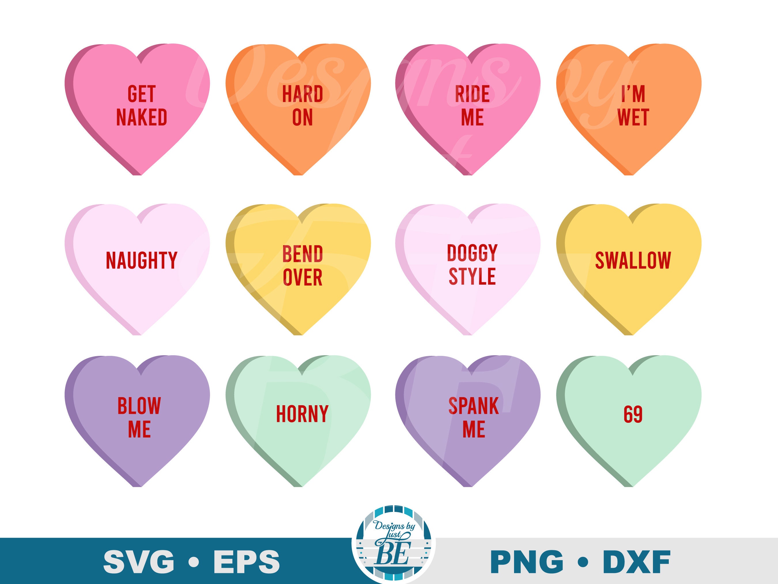 Adult Candy Heart Sayings Svg Adult Candy Heart Conversations Svg Adult