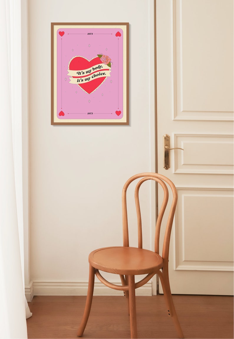 My Body My Choice Poster Pro-choice Art Roe V. Wade 1973 Art - Etsy