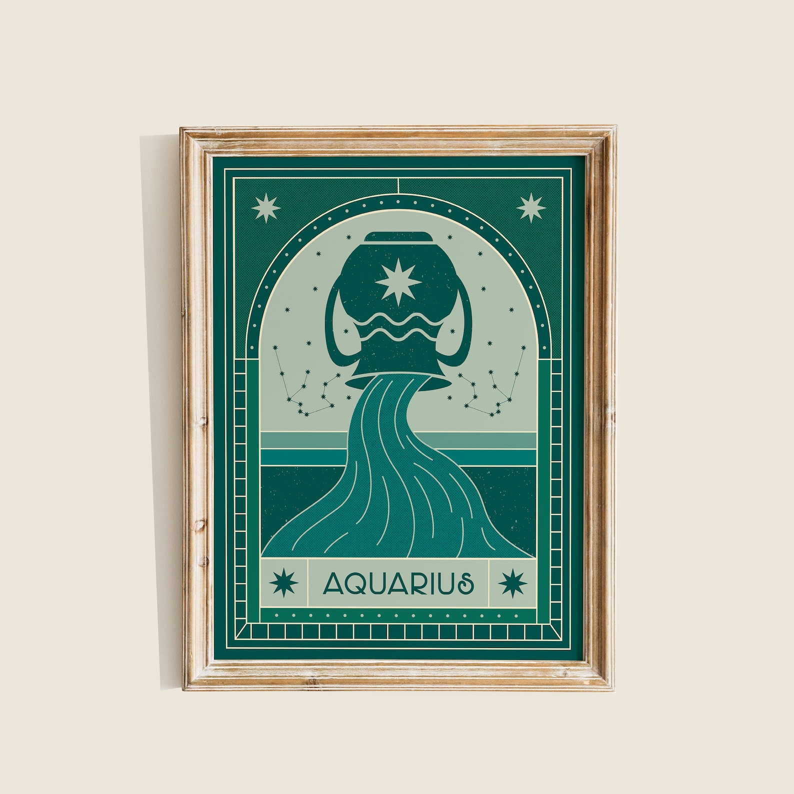 Aquarius Star Poster Digital Download Aquarius Zodiac Poster | Etsy