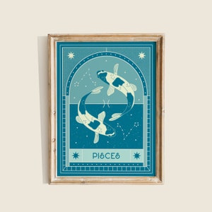 Pisces Star Poster Digital Download, Pisces Zodiac Poster, Instant ...