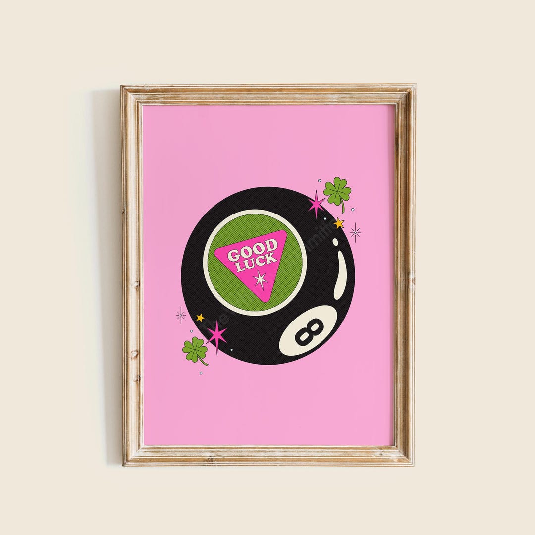 Good Luck Art Print, Colorful Illustrated Design, Trendy Home Decor - Etsy