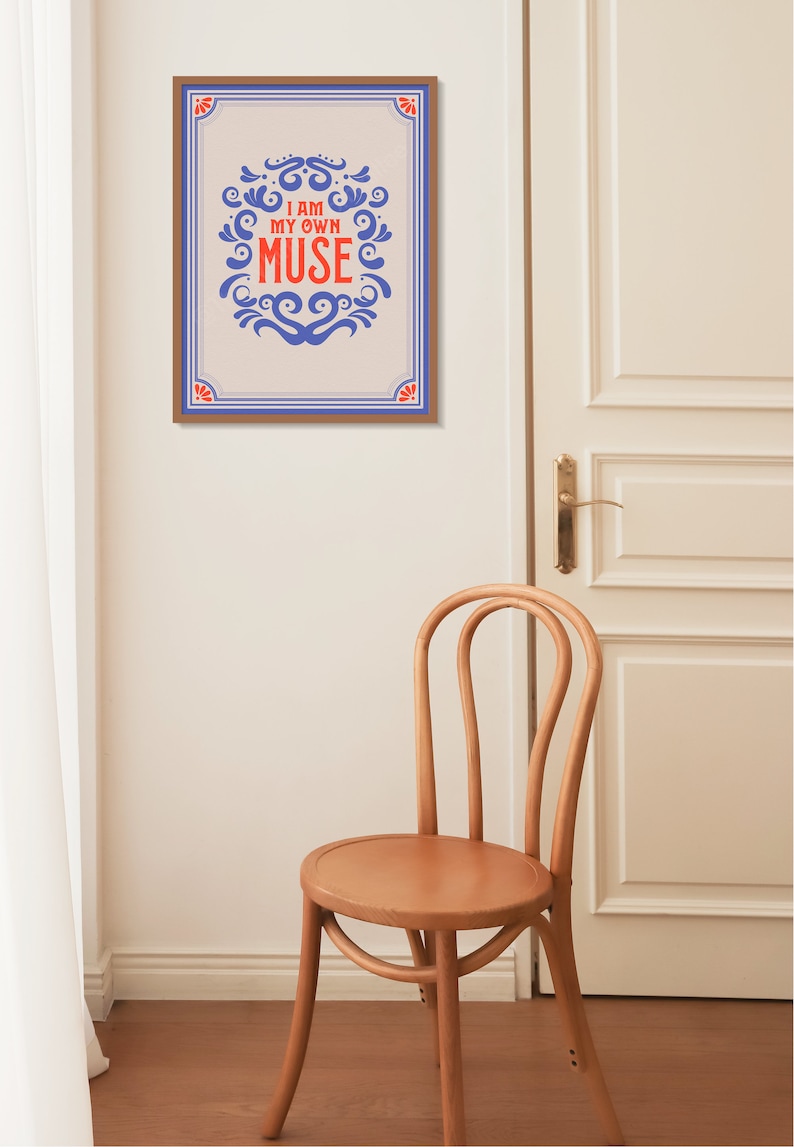 I Am My Own Muse Poster, Quote Art Print, Wall Decor, Typography Art ...