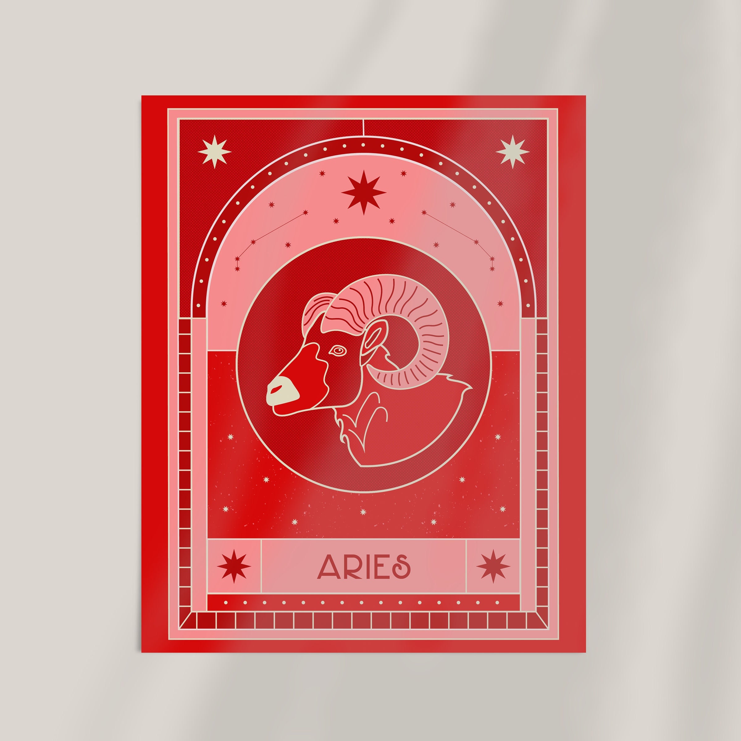 Aries Star Poster Digital Download, Aries Zodiac Poster, Instant ...