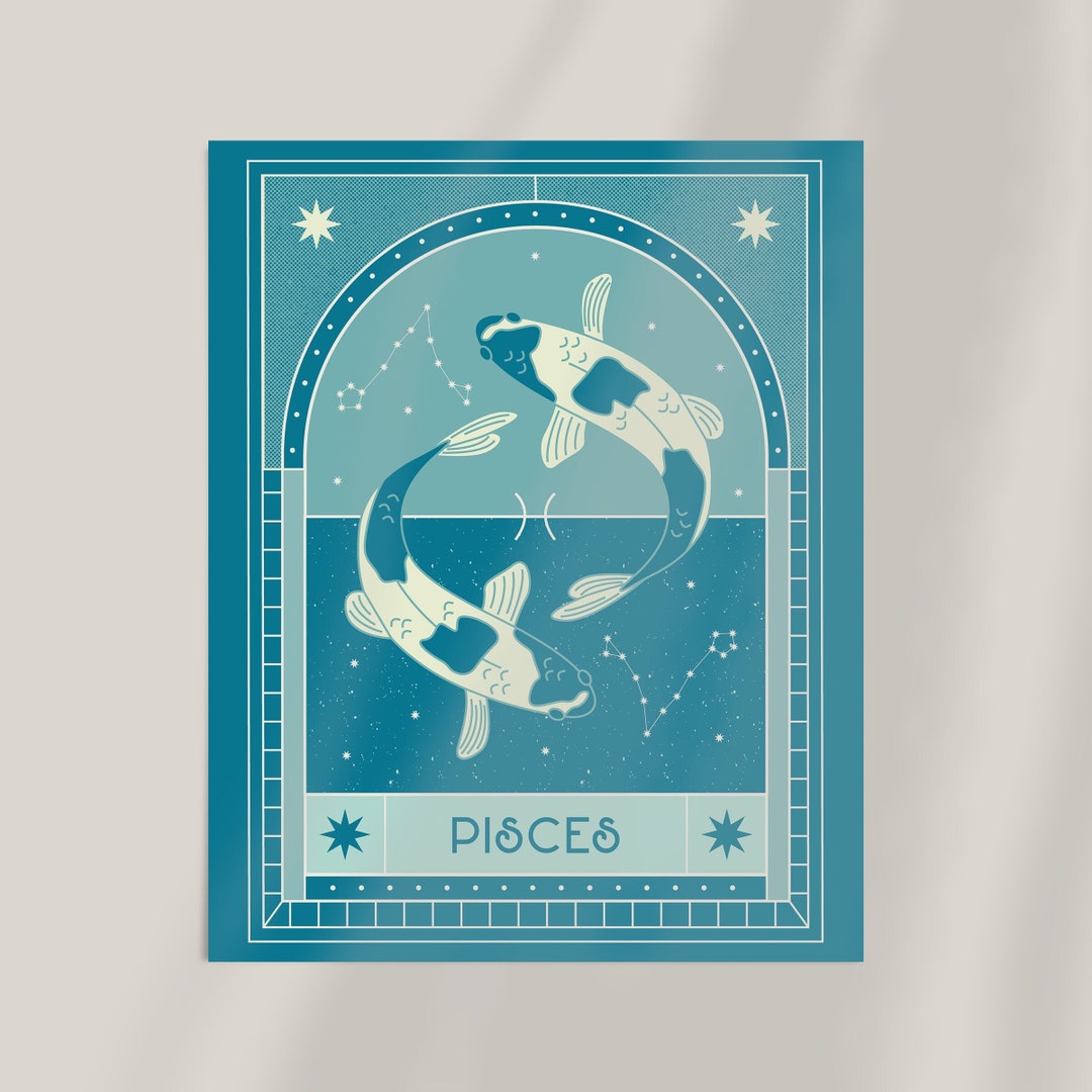 Pisces Star Poster Digital Download, Pisces Zodiac Poster, Instant ...