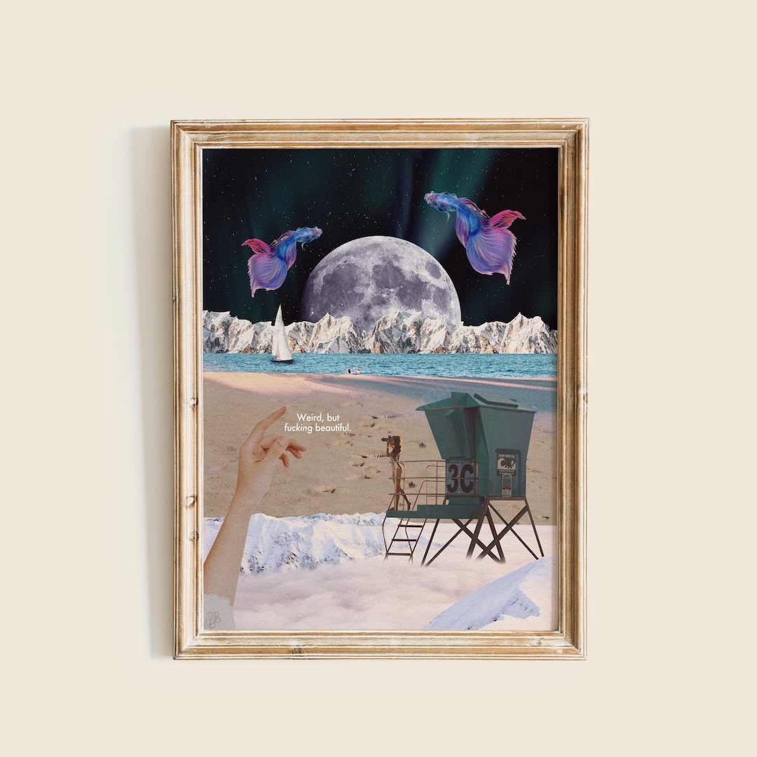 Weird but Beautiful Collage Art Print - Etsy
