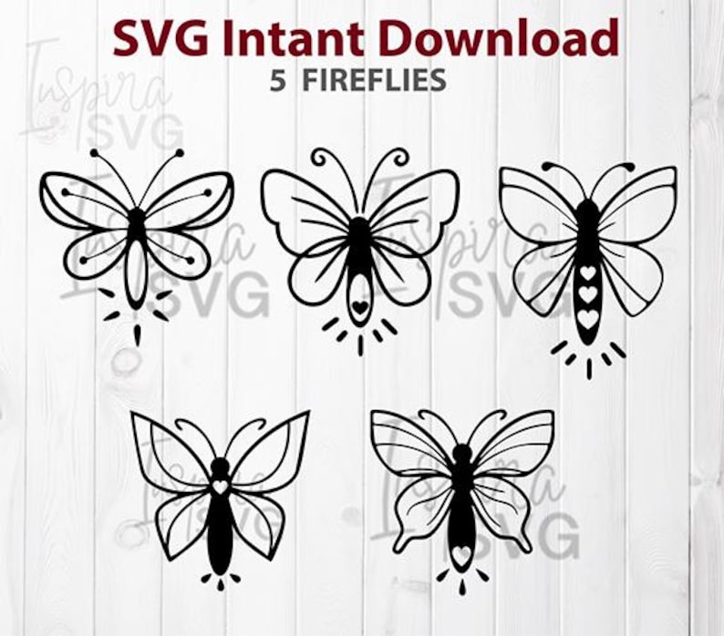 Cute Firefly SVG Cut File, Firefly Clip Art, Fire Flies SVG, Fire Fly ...
