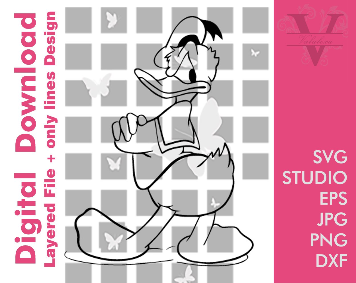 Donald Duck - #2 - Angry Donald Duck SVG, Layered File,donald Duck Svg ...