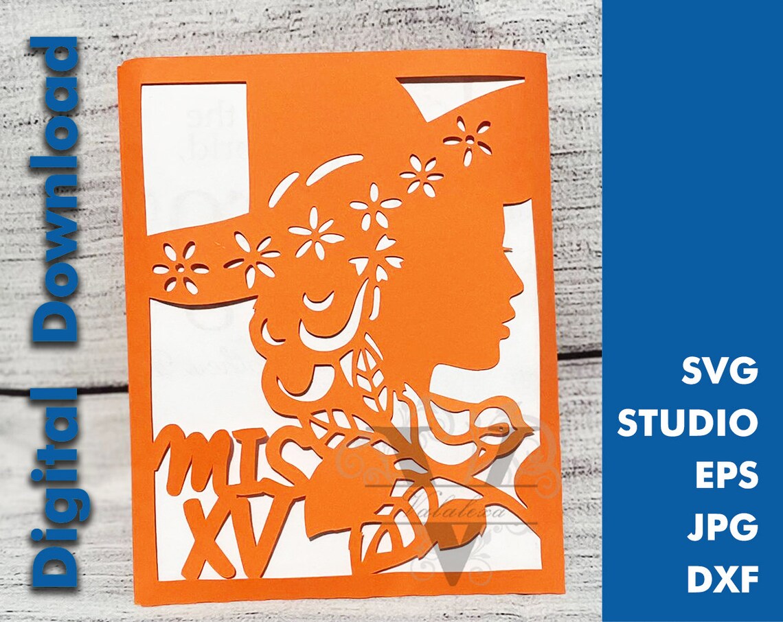 Mexican Charra Quinceañera Invitation Card Template, SVG, Laser Cut ...