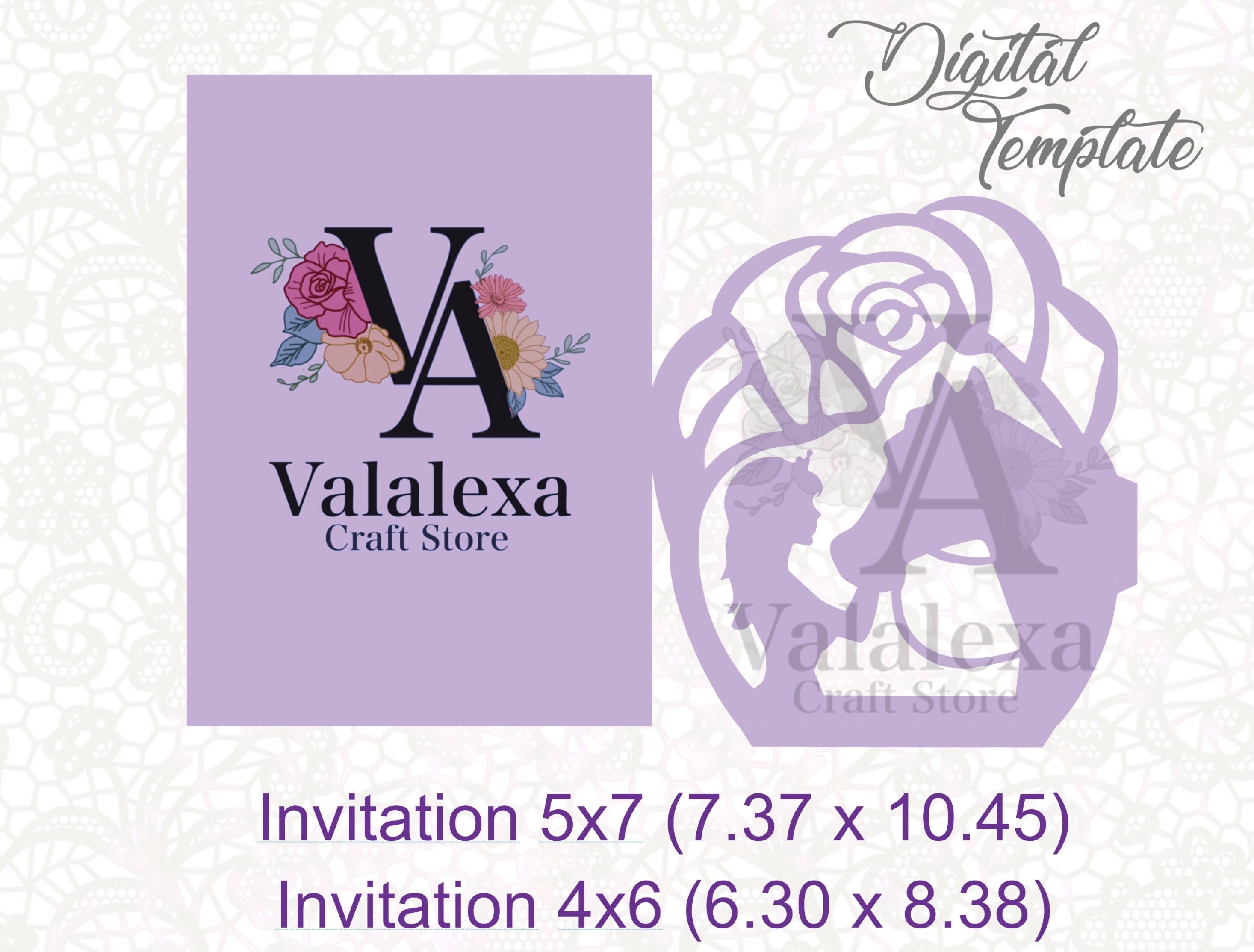 Charra Quinceañera Invitation With Horse, Digital SVG Template for ...