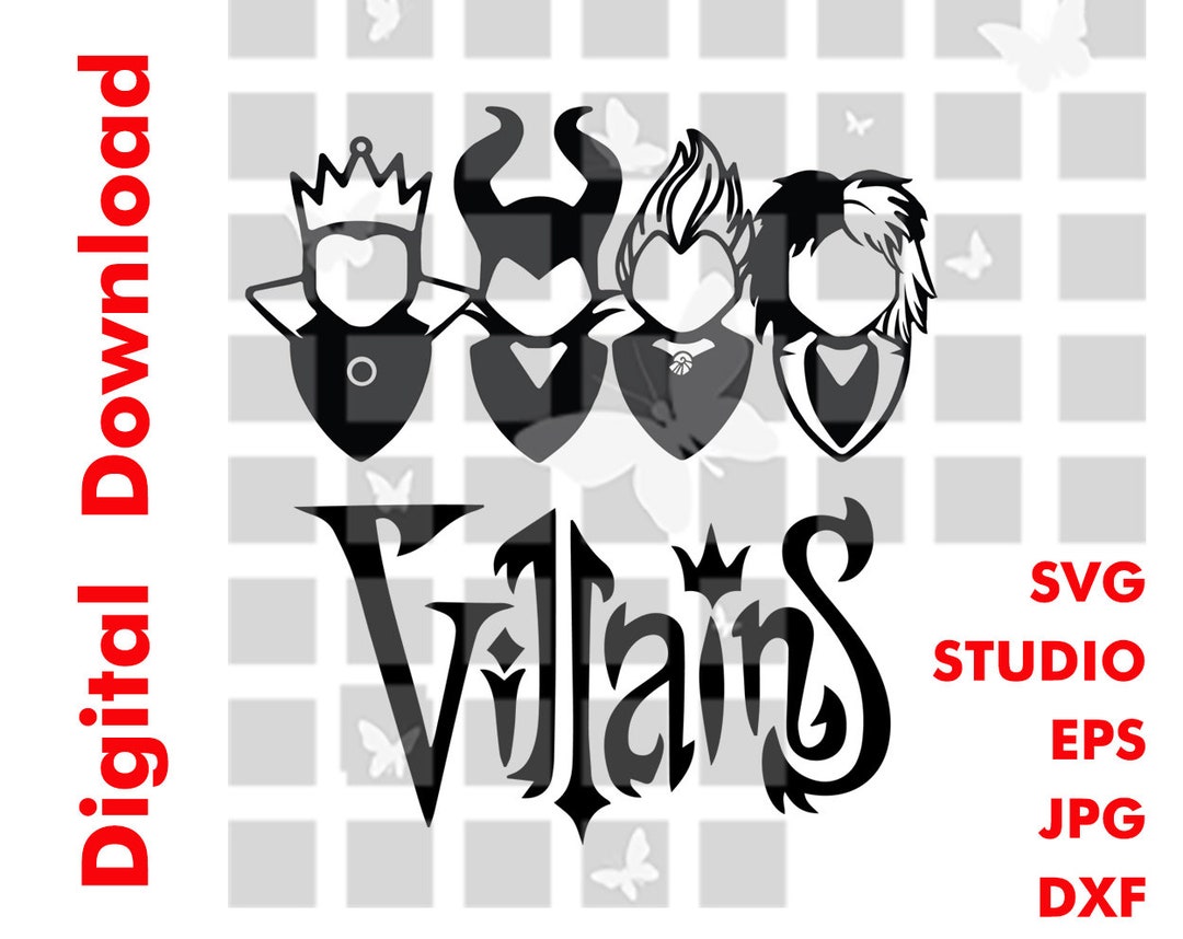 Villains Inspired Cut File Svg, Villan, Halloween Villains Svg ...