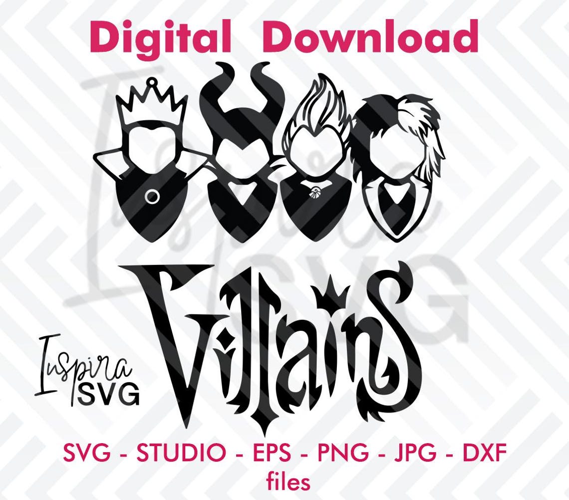 Villains Inspired Cut File Svg, Villan, Halloween Villains Svg ...