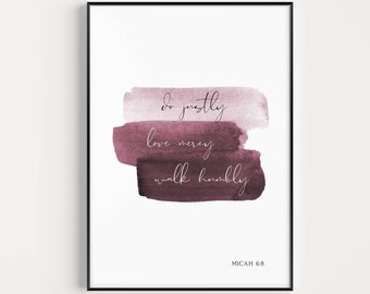 Micah 6 8 Poster - Etsy