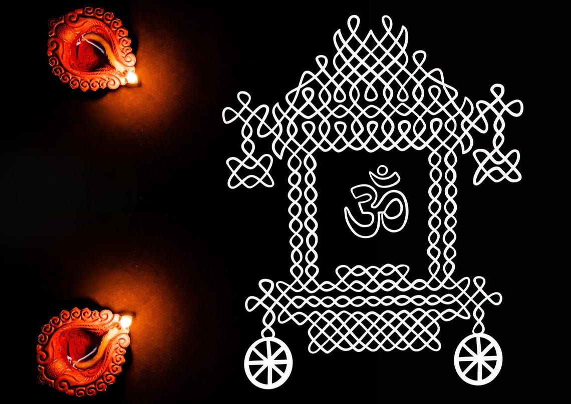 Kolam Ratham Design DIGITAL DOWNLAD // Pooja Room Decor // Housewarming ...