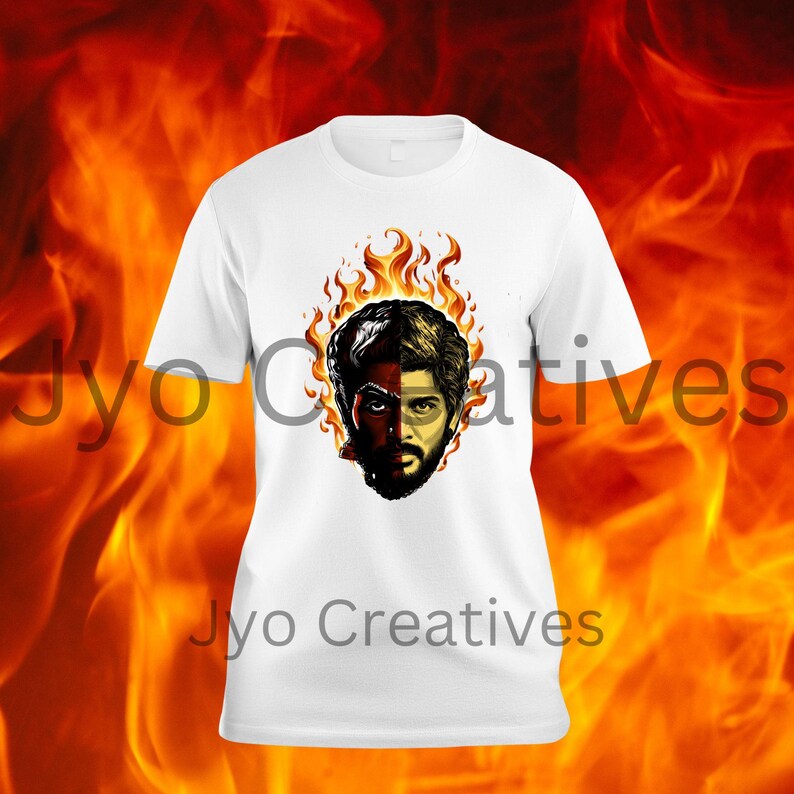 Pushpa 2 Allu Arjun Movie 4 T-shirt Design PNG Digital Download High ...