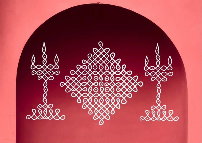 Kolam Set of 4 DIGITAL DOWNLAD // Pooja Room Decor // Housewarming ...