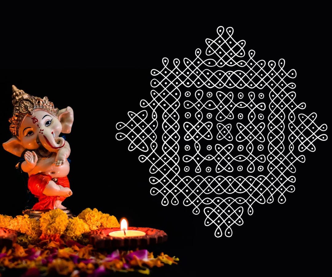 Kolam Set of 10 DIGITAL DOWNLAD // Pooja Room Decor // Housewarming ...