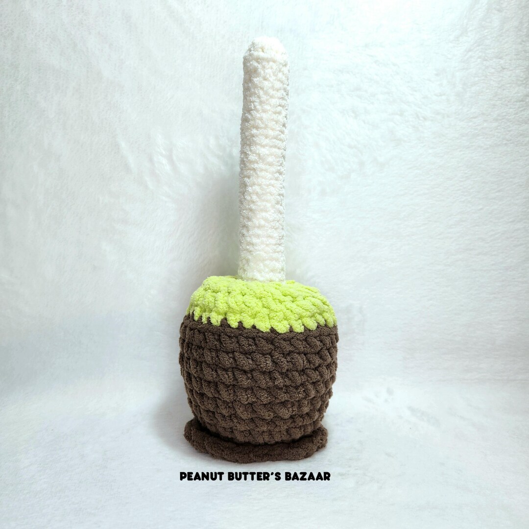 Caramel Apple Spooky Halloween Rattle Large Chunky Crochet Plush Toy ...